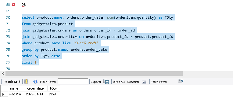 GitHub - OseAndrea/SQL-Analysis-for-The-Gadget-Store