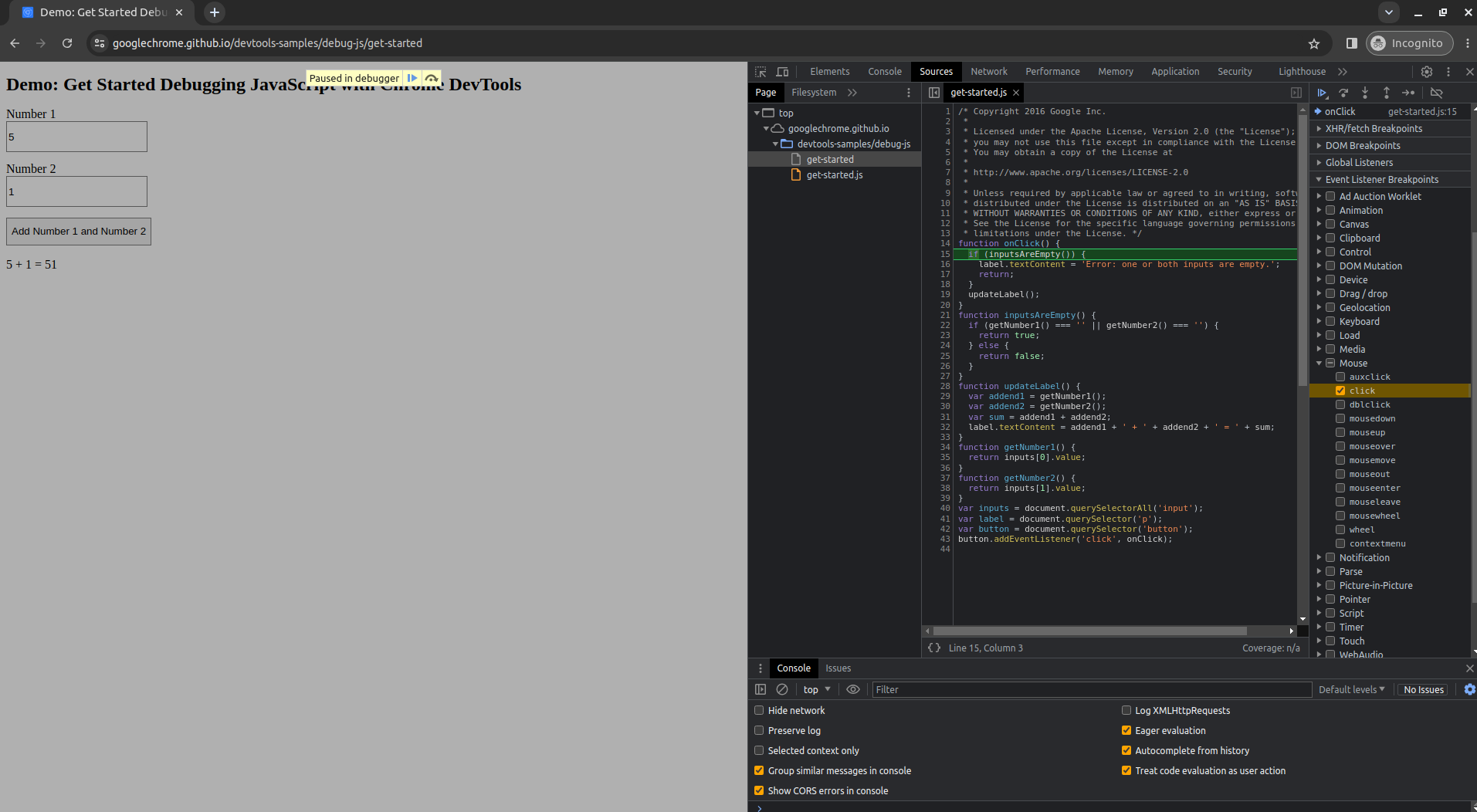 Javascript Basics Outdatedincorrect Output On Debug Javascript In Chrome Devtools · Issue 6774