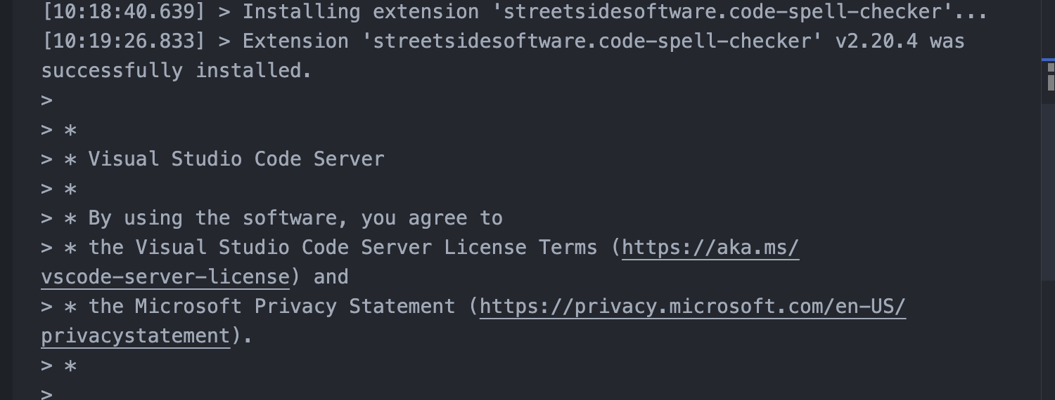 Reconnect To Remote Host Is Blocked When It Installing Extensions 