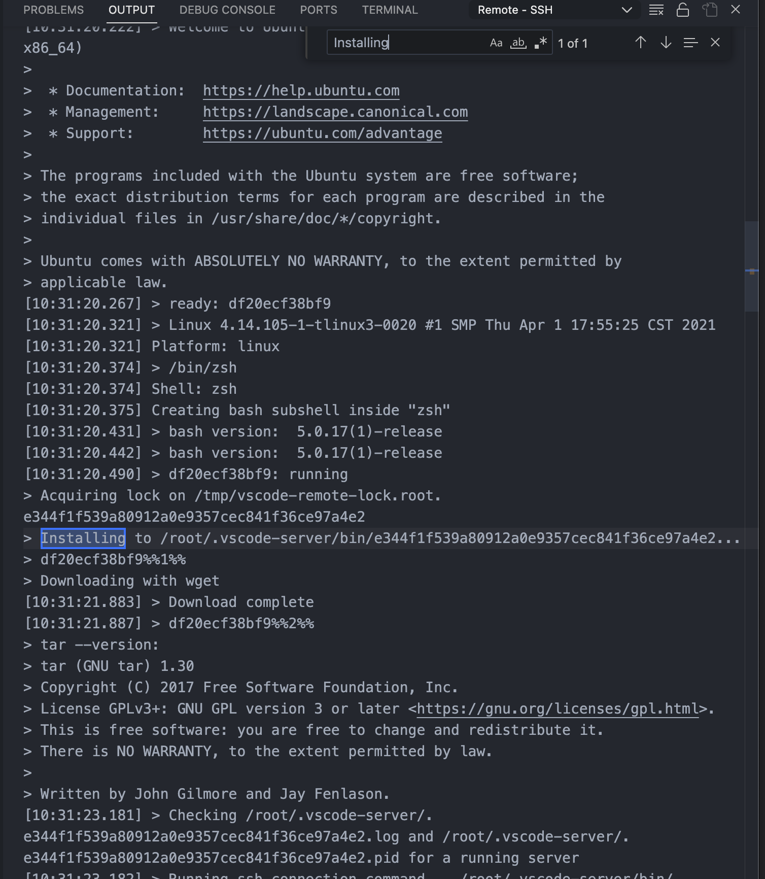 Reconnect To Remote Host Is Blocked When It Installing Extensions · Issue 8522 · Microsoft