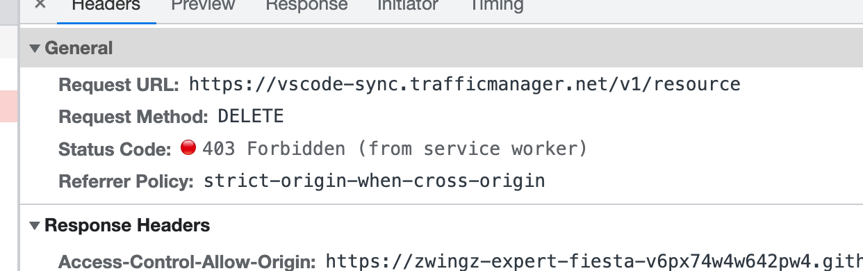 Failed to clear settings-sync data in Codespaces · Issue #181780 · microsoft/vscode · GitHub