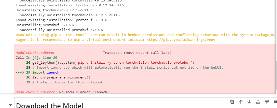 ModuleNotFoundError: No module named 'launch' · Issue #90 · Engineer-of-Stuff/stable-diffusion ...