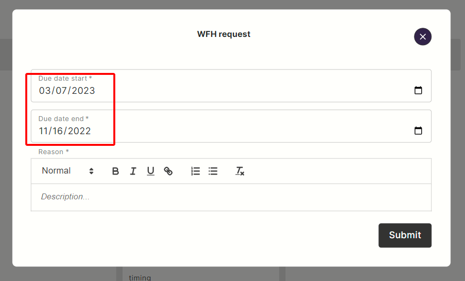 In the pop-up of all request types, can choose the past date · Issue #123 · nccasia/w2-ui · GitHub