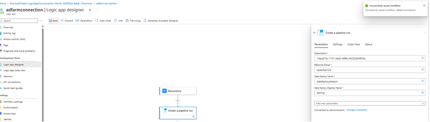 Logic App Consumption cannot be saved after selecting and API Connection deployed from ARM and ...