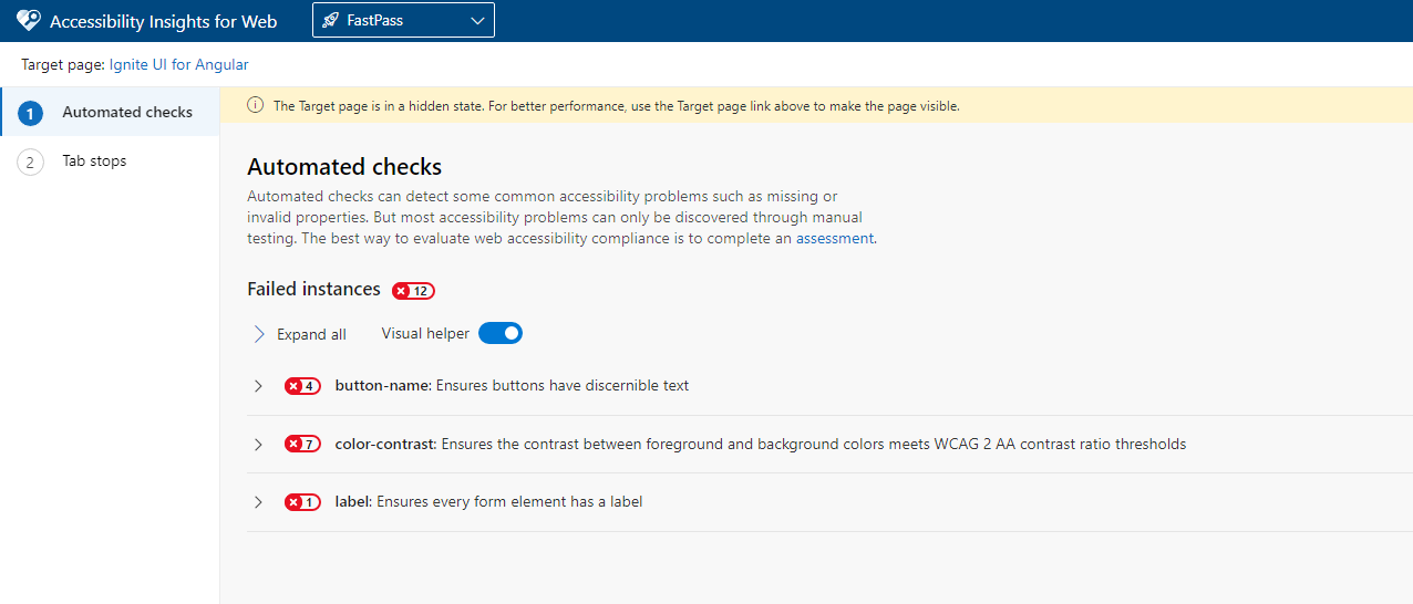 Scan with Accessibility Insights for Web reports issues with igx-grid · Issue #7037 · IgniteUI ...