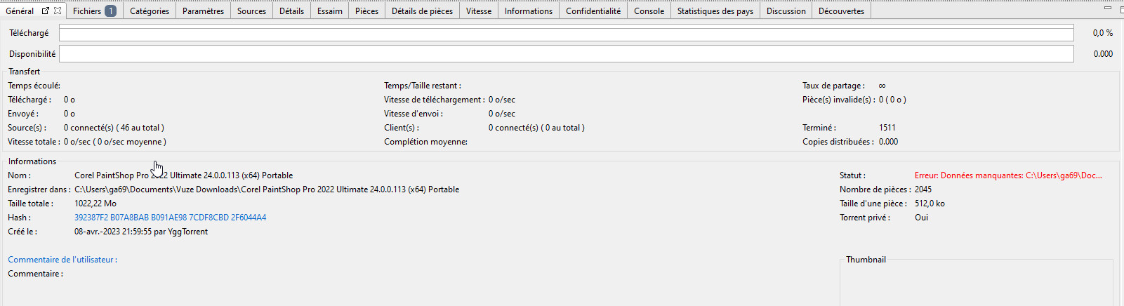 error : no data found · Issue #2934 · BiglySoftware/BiglyBT · GitHub
