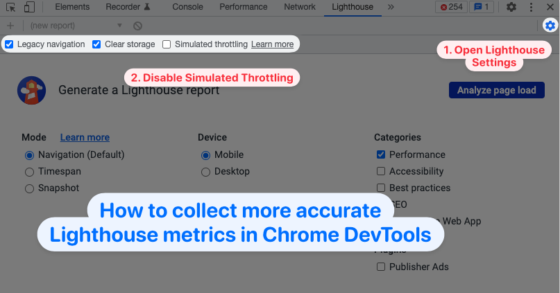 Lighthouse Simulated Throttling | DebugBear