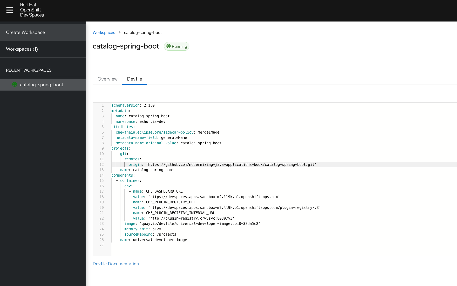 Building The Spring Boot Microservice Via Dev Spaces Terminal Fails · Issue 1 · Redhat Scholars