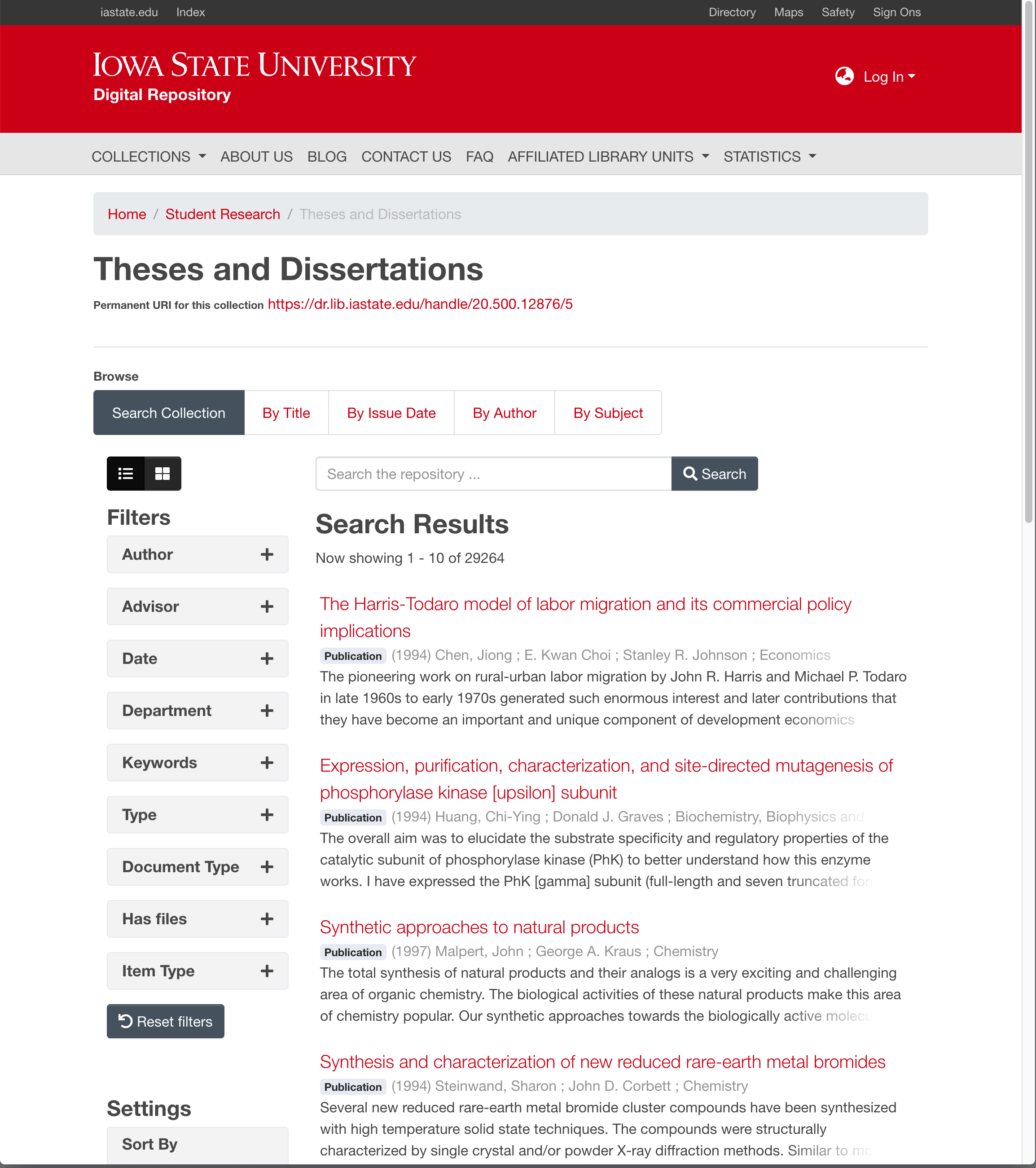 Display Search Facets on all Home, Community, and Collection pages · Issue #8426 · DSpace/DSpace ...