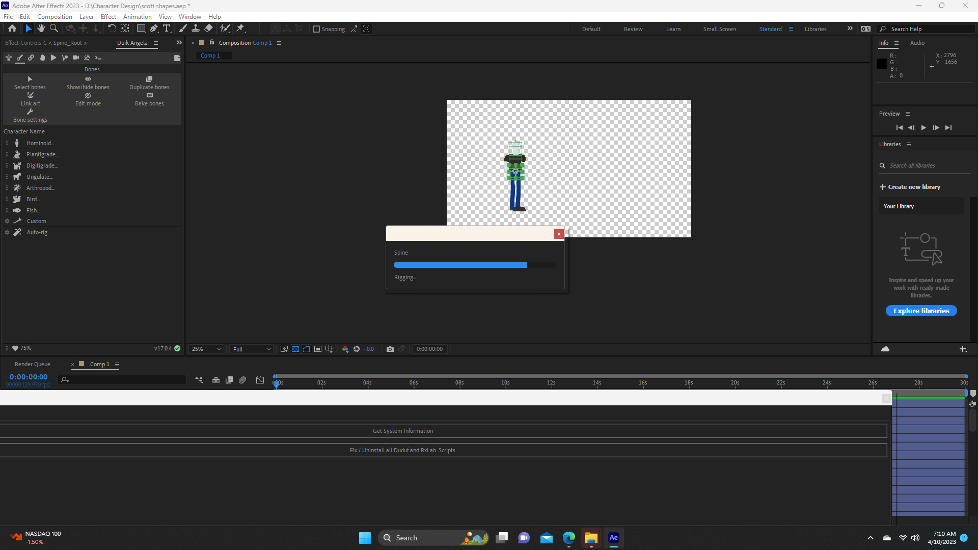 Duik Angela stuck on rigging spine · Issue #1056 · RxLaboratory/Duik · GitHub