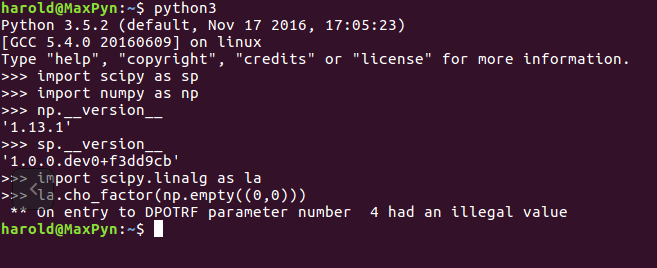 scipy.linalg.cho_factor trouble with empty nparray · Issue #7631 ...