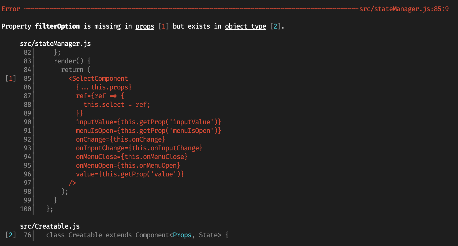 [v2] update flow to 0.91.0 · Issue #3336 · JedWatson/react-select · GitHub
