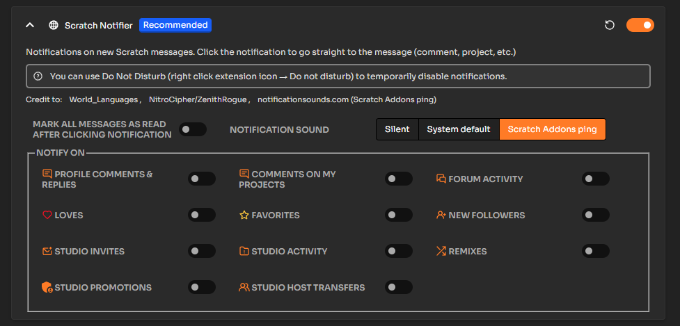 Groups of settings · Issue #5719 · ScratchAddons/ScratchAddons · GitHub