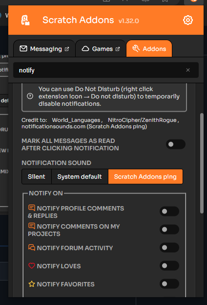 Groups of settings · Issue #5719 · ScratchAddons/ScratchAddons · GitHub