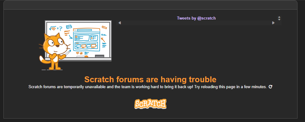 The forum down error page inconsistently gets affected by `dark-www ...