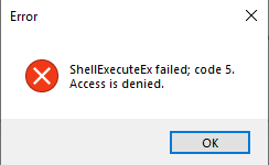 ShellExecuteEx Failed, Access denied · Issue #1330 · cheat-engine/cheat-engine · GitHub