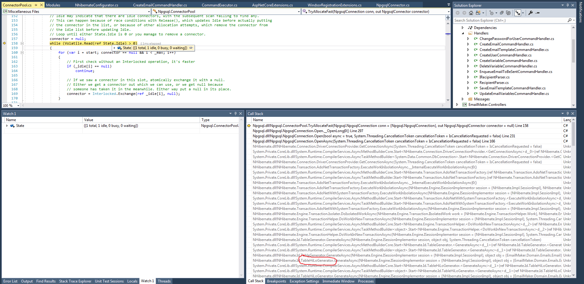 Npgsql throws ‘Nested/Concurrent transactions aren't supported’ when using nhibernate with ...