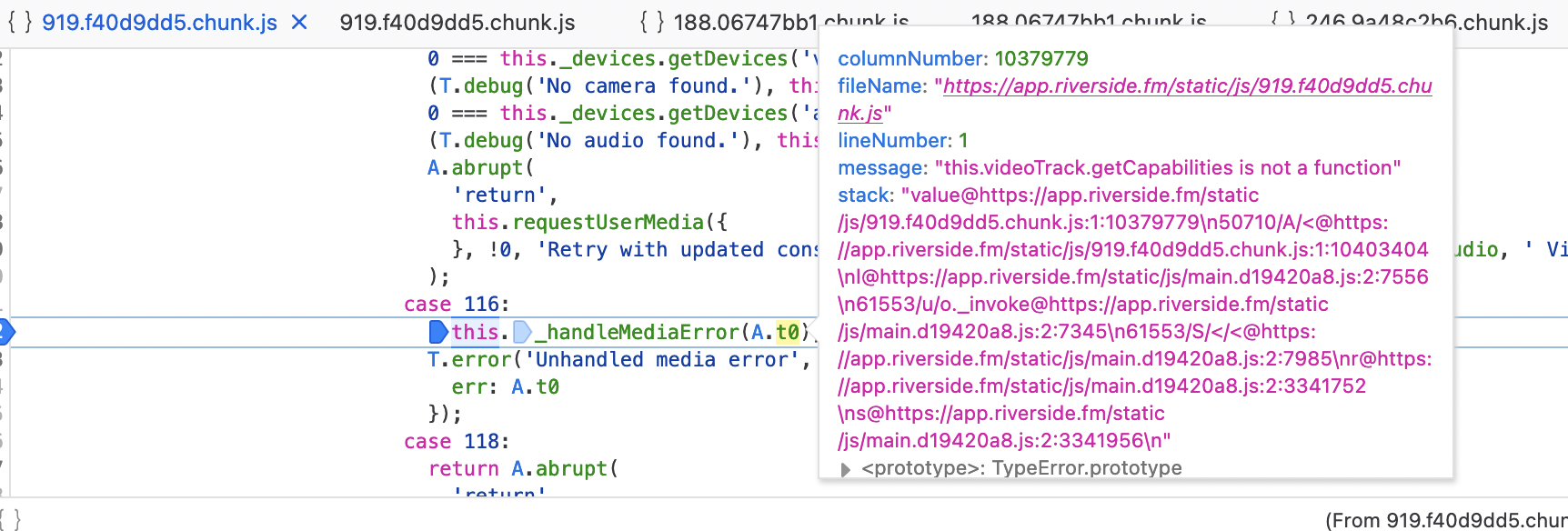 riverside.fm - Firefox is not a recommended browser · Issue #121044 · webcompat/web-bugs · GitHub