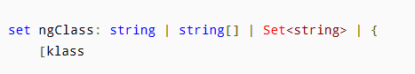 docs(aio): NgClass setter misses part of signature containing "{" · Issue #21451 · angular ...