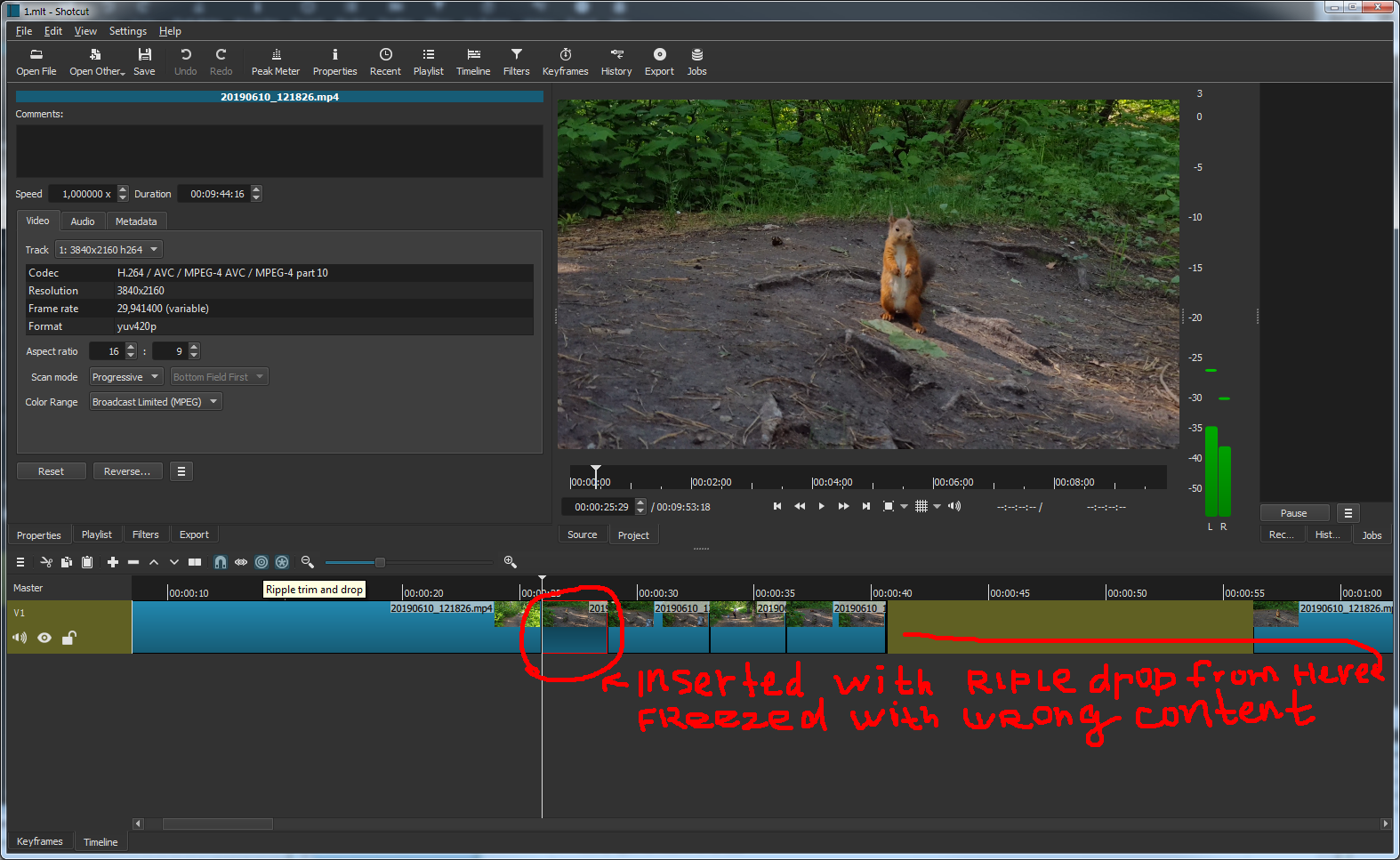 Wrong ripple drop mode editing · Issue #814 · mltframework/shotcut · GitHub
