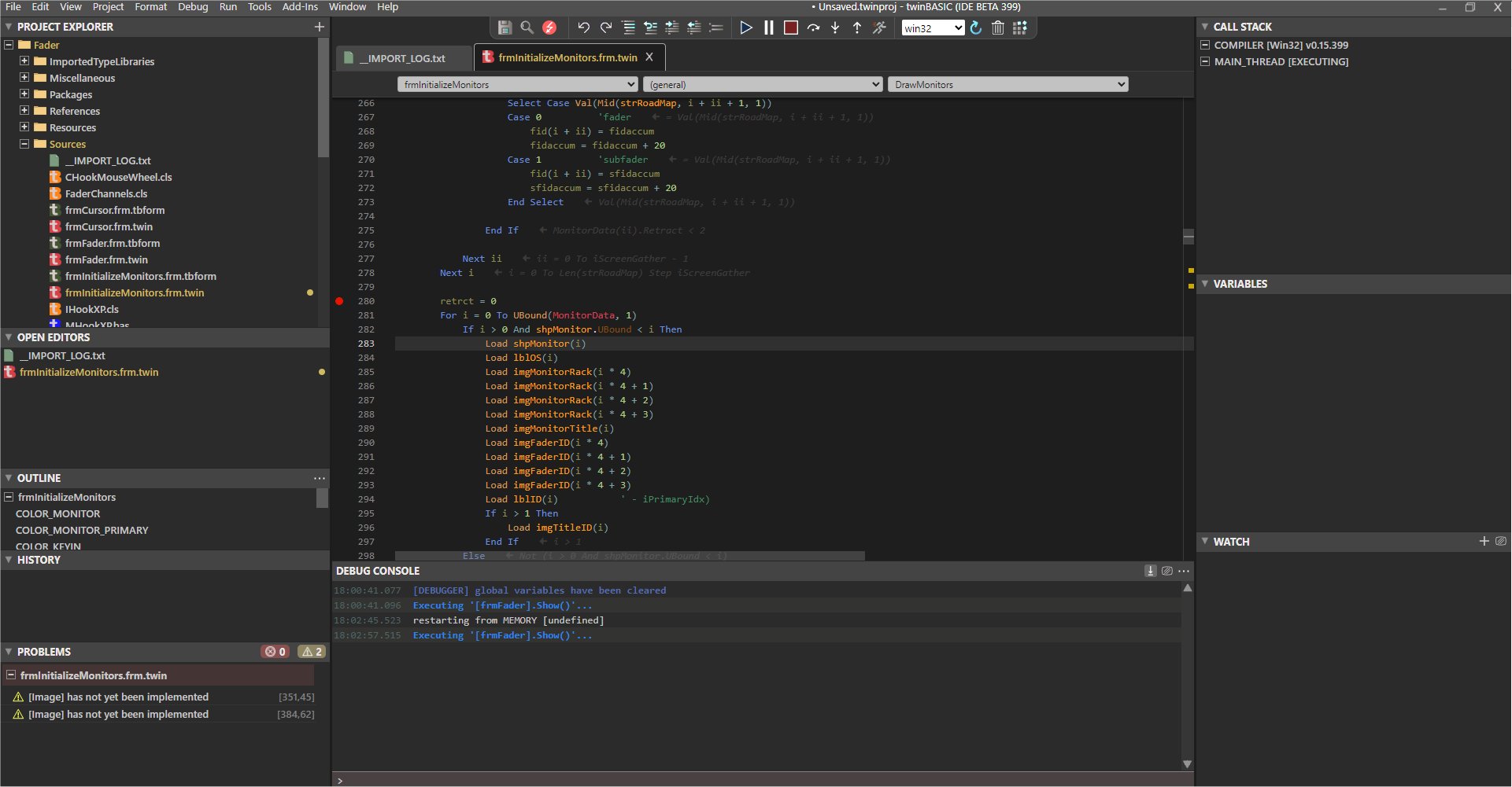 Load intrinsic control array element cause freeze · Issue #1690 · twinbasic/twinbasic · GitHub