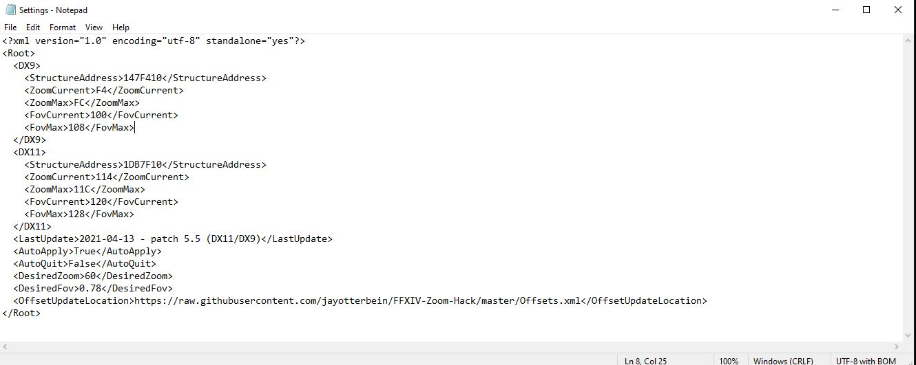 Cannot use ffxiv zoom hack due to update 5.5 · Issue #71 · jayotterbein/FFXIV-Zoom-Hack · GitHub