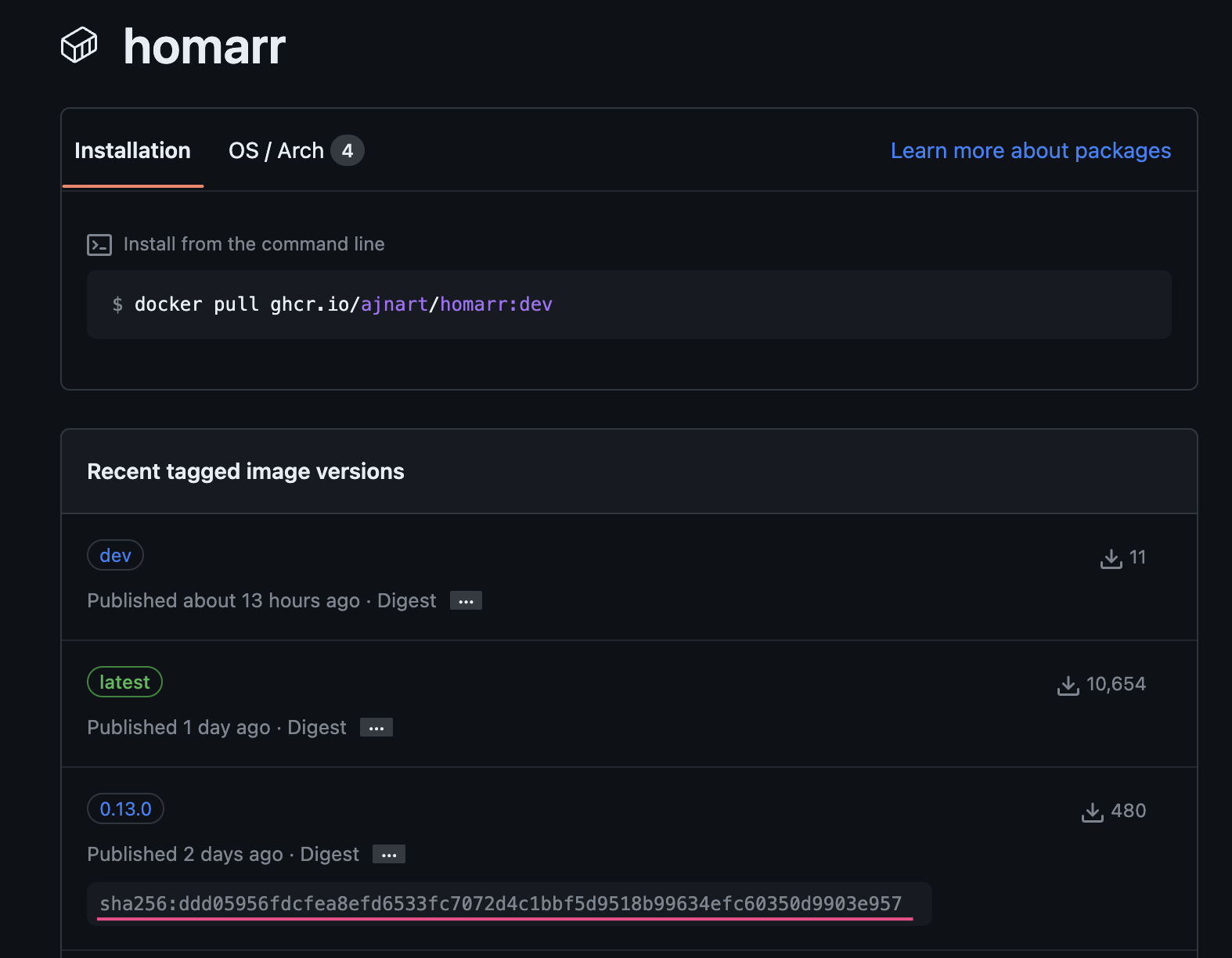 [Docker/v0.13.0] The docker image v0.13.0 packaging version is incorrect · Issue #1188 · ajnart ...