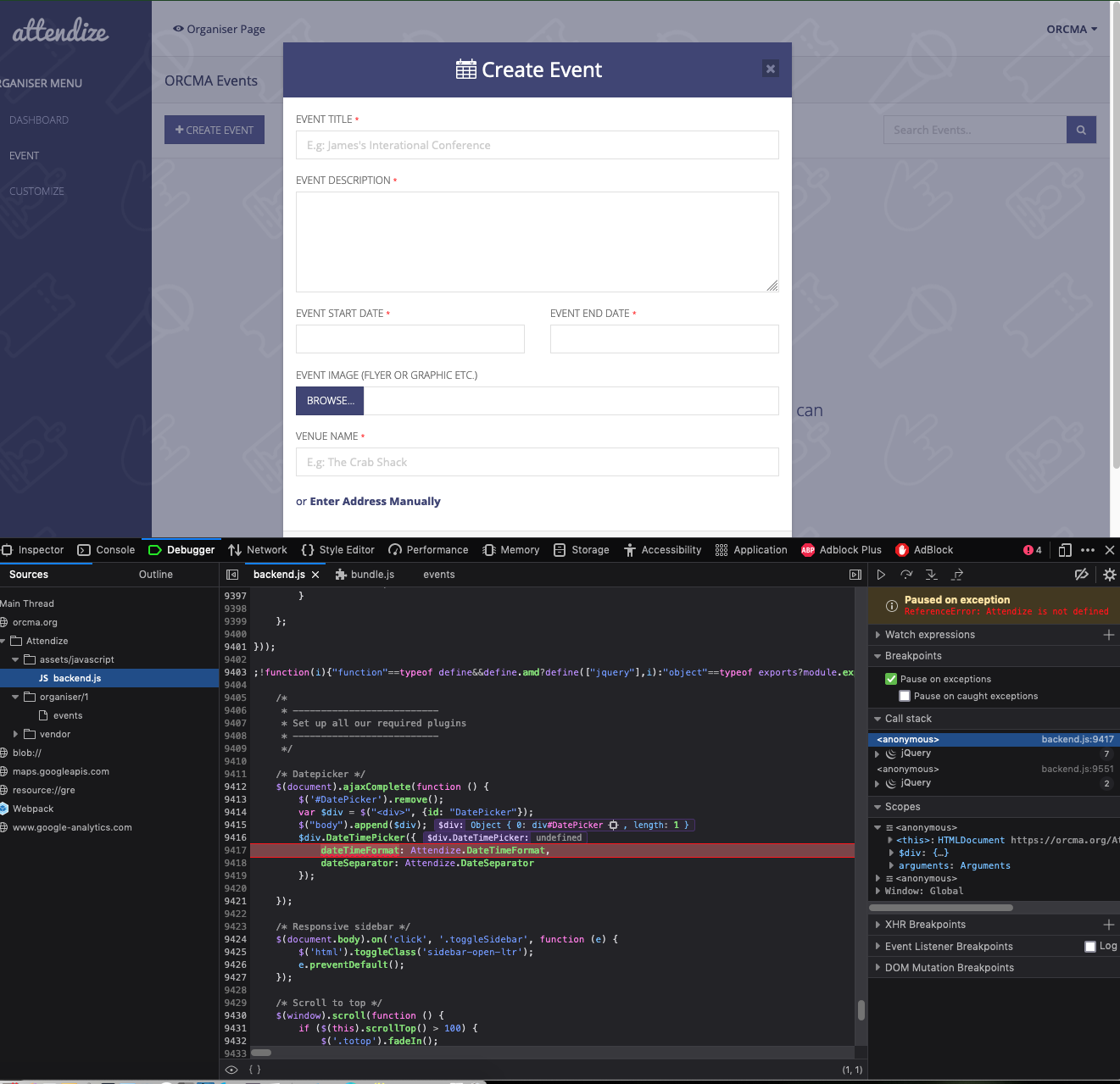 [BUG] Attendize is undefined · Issue #933 · Attendize/Attendize · GitHub