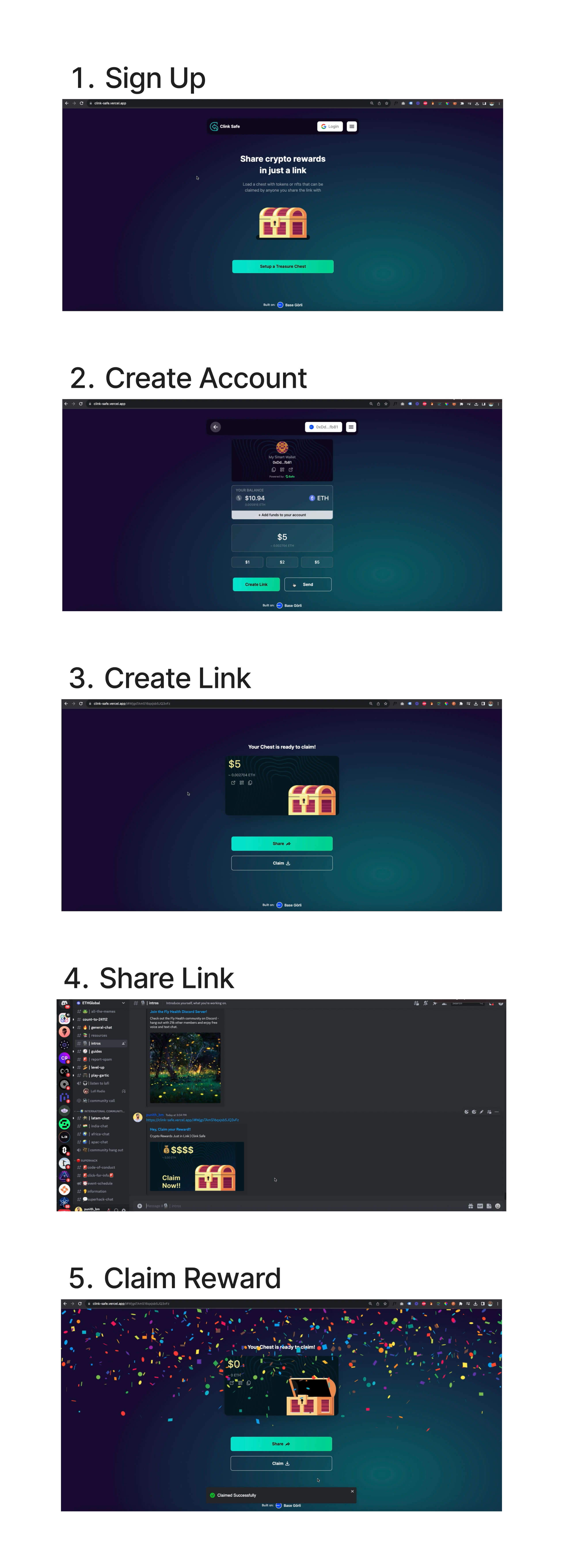 GitHub - Blocktheory/clink: 🏆🏆 EthGlobal Superhack Finalist 🏆🏆 🔗 Clink, Simplifies sharing ...