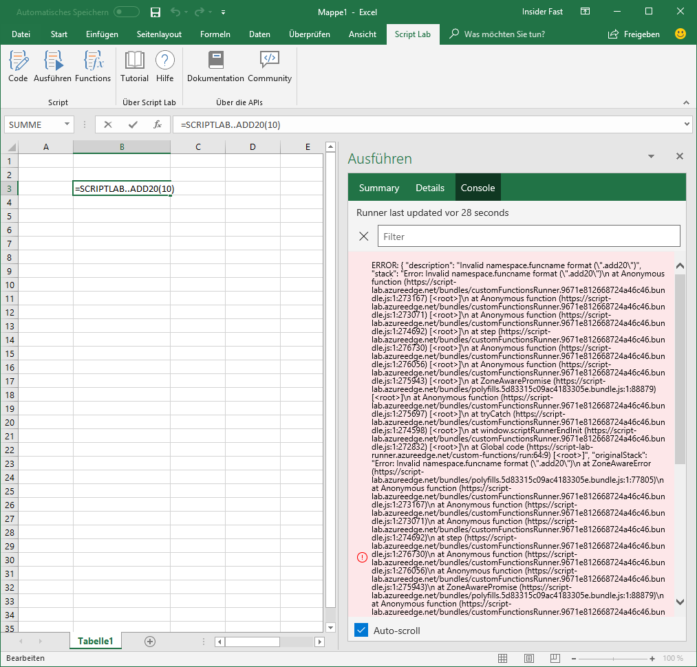 Snippet with a name containing only space characters lets the custom function fail · Issue #818 ...