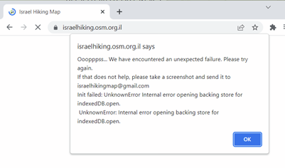 Recover from failure to open IndexedDB · Issue #1785 · IsraelHikingMap ...