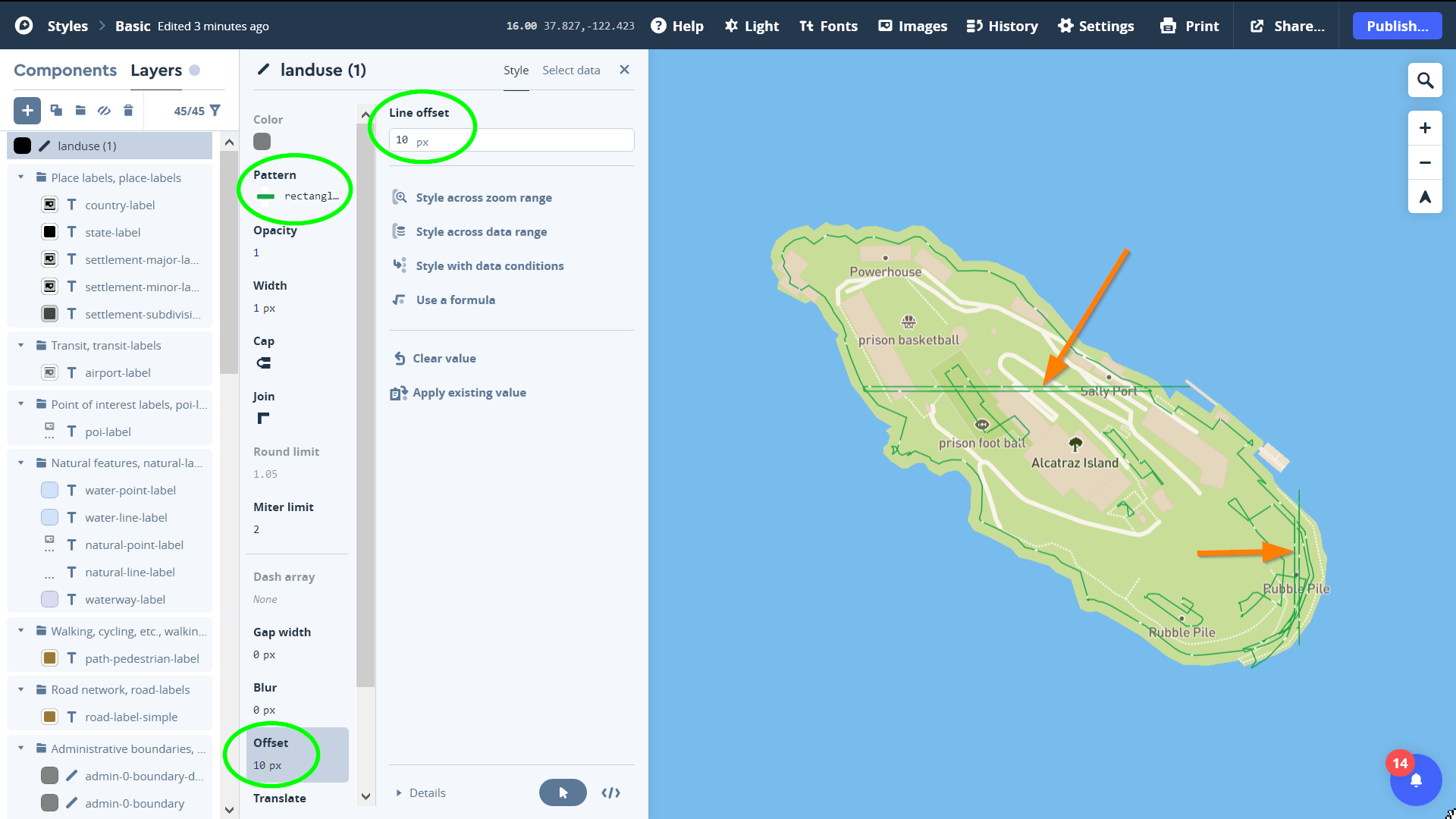 line pattern with large offset creates bogus lines · Issue #9166 ...