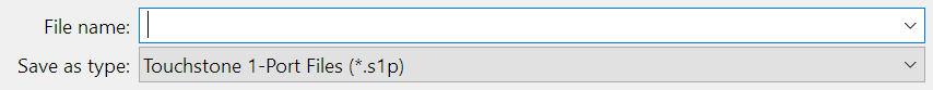 Assist novice users with clarifying save-as S1P and S2P file types ...