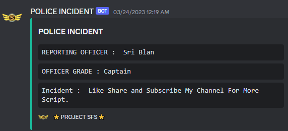 GitHub - projectSFS/SFS-Policeincident-Fivem
