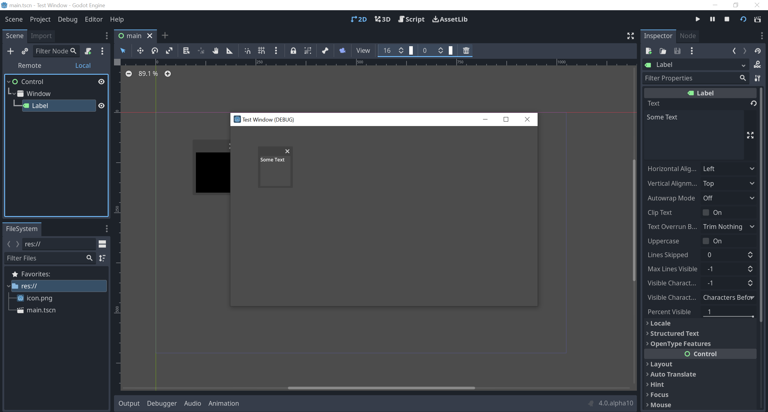 Godot 4 class Window don't display anything in editor. · Issue #62376 ...