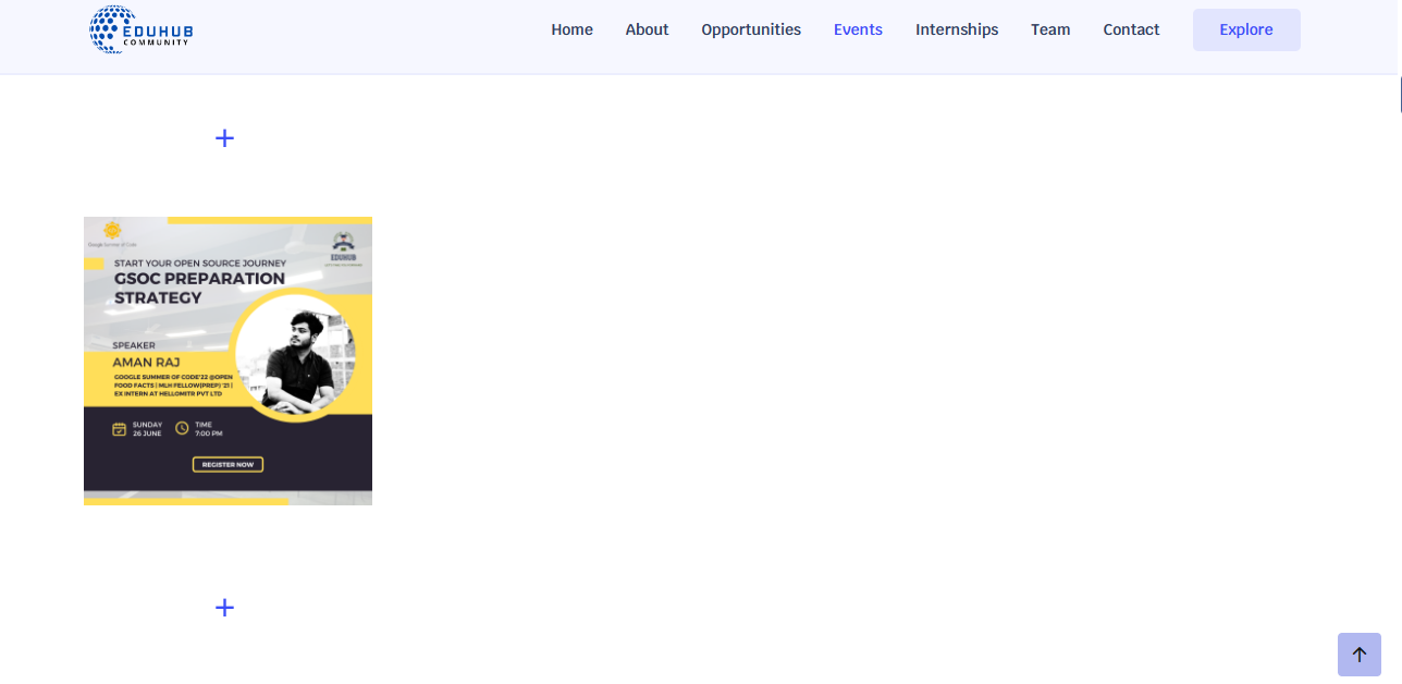 Events Page · Issue 479 · Eduhub Communityeduhub · Github