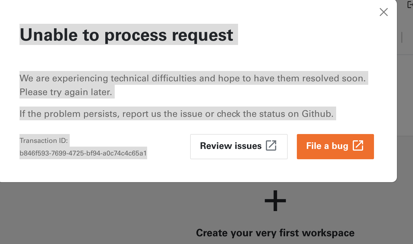 Banking Hub Workspace Creation Failure [TX ID: b846f593-7699-4725-bf94-a0c74c4c65a1] · Issue ...