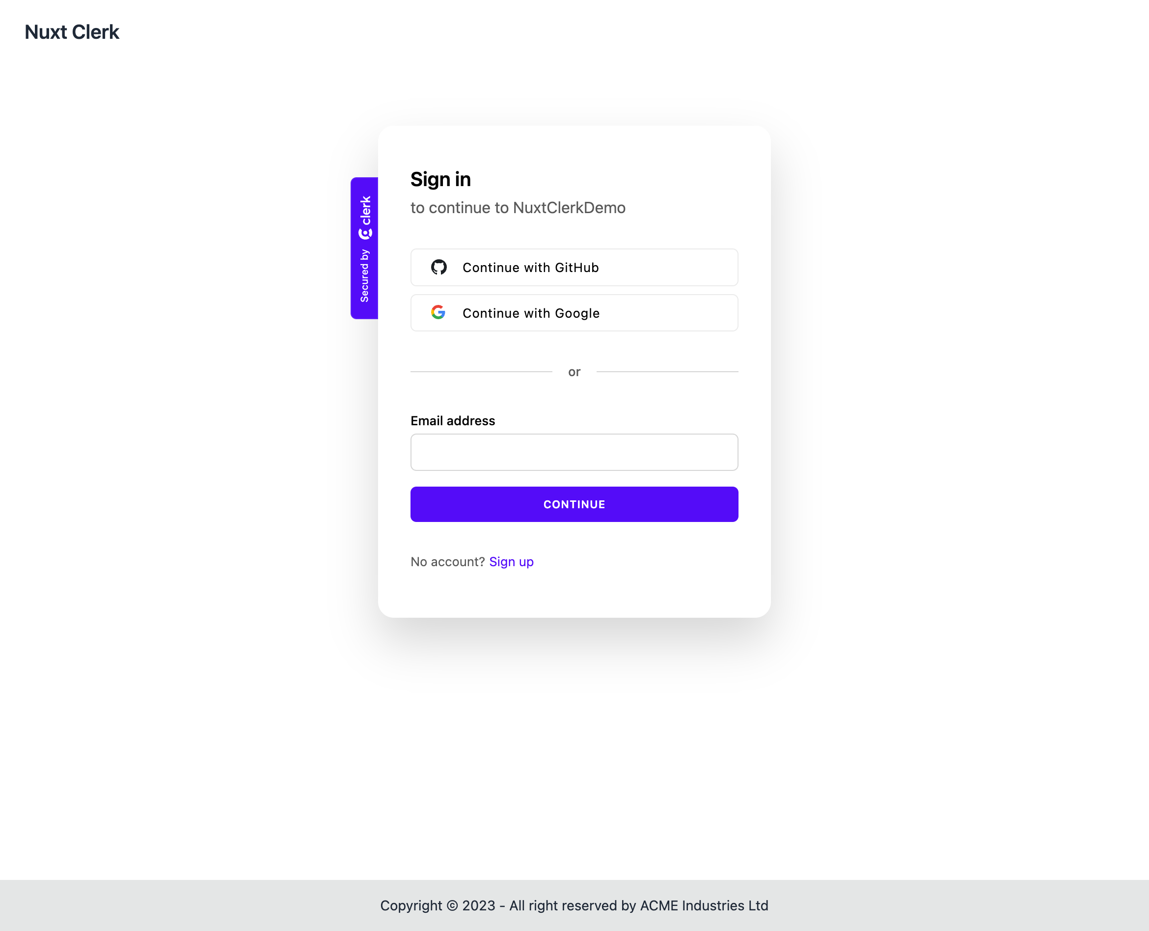 Github Wobsorianonuxt Clerk Template Auth Starts Here With The Nuxt And Clerk Demo