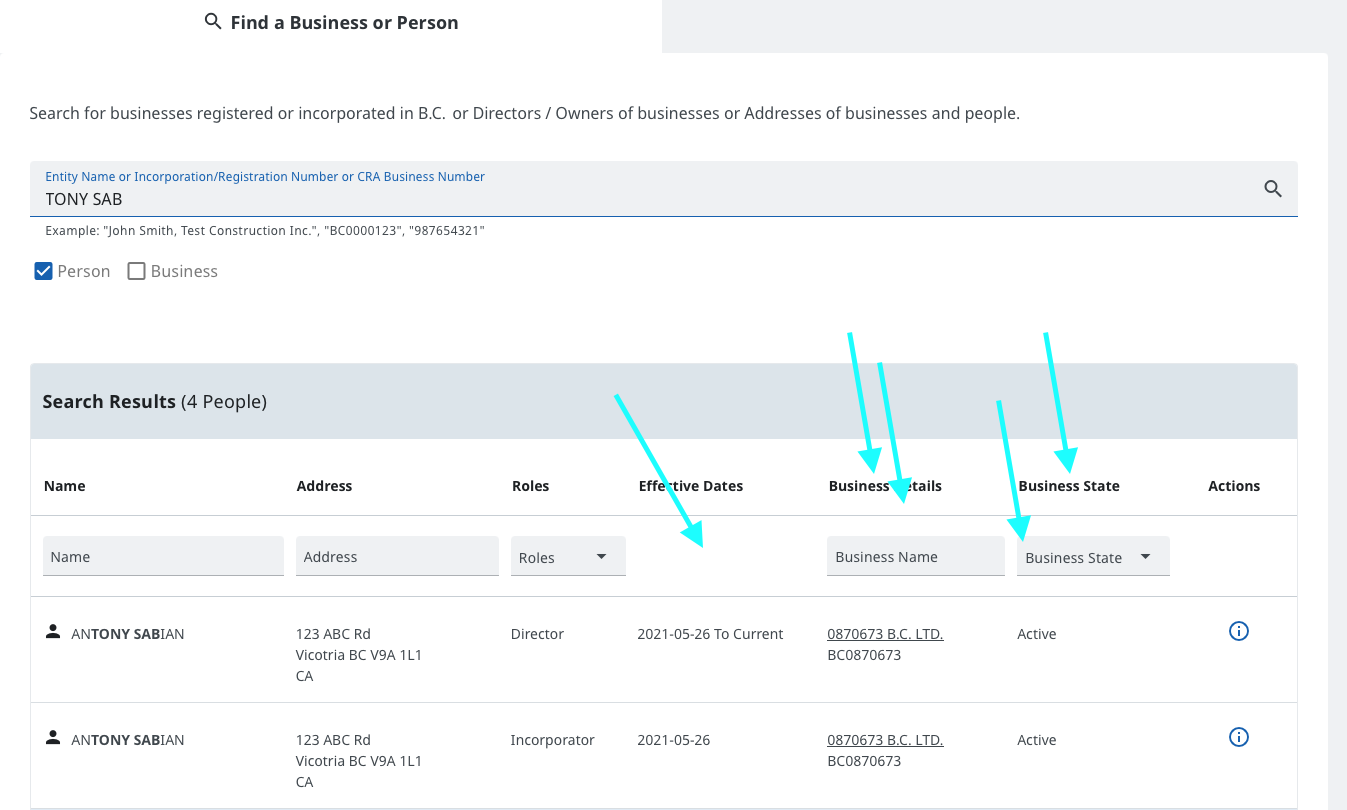 Director Search Search Results Table Is Not Aligned With Design · Issue 16157 · Bcgoventity 