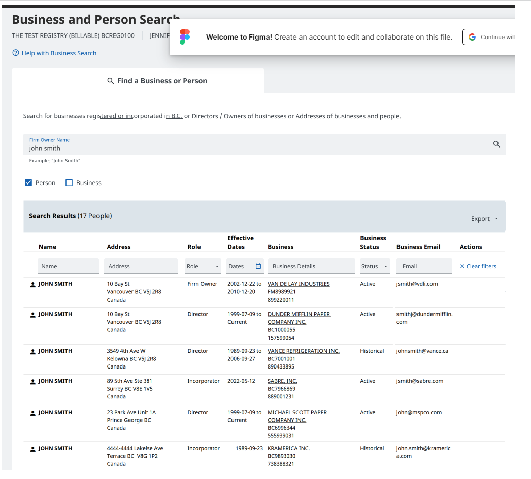 Director Search - Search results table is not aligned with design · Issue #16157 · bcgov/entity ...