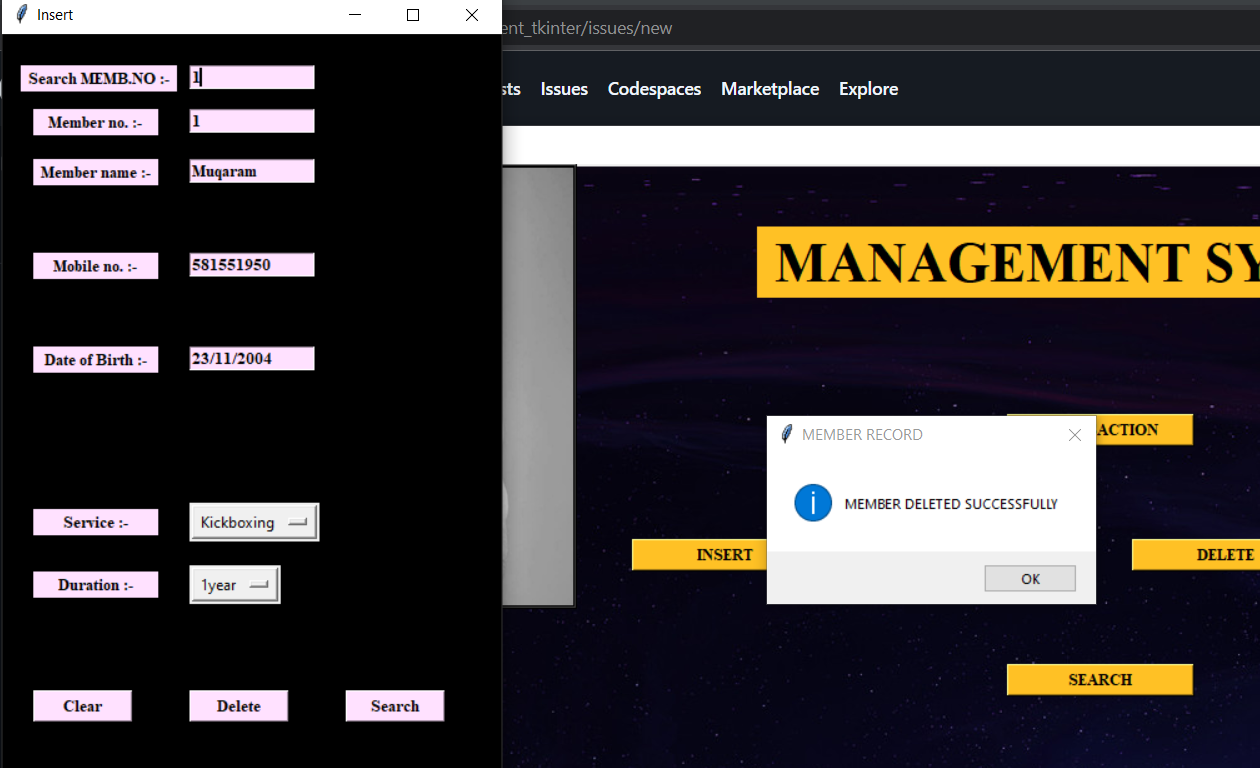 Github Muqaram0gymmanagementtkinter Basic Gym Management System Made Using Tkinter And