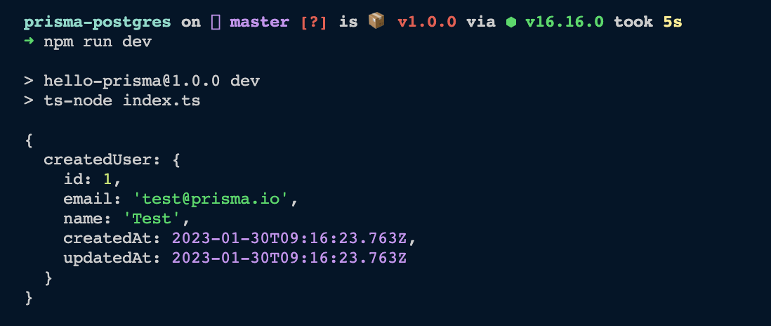 Best way to create and return the created object? · prisma prisma · Discussion #17604 · GitHub