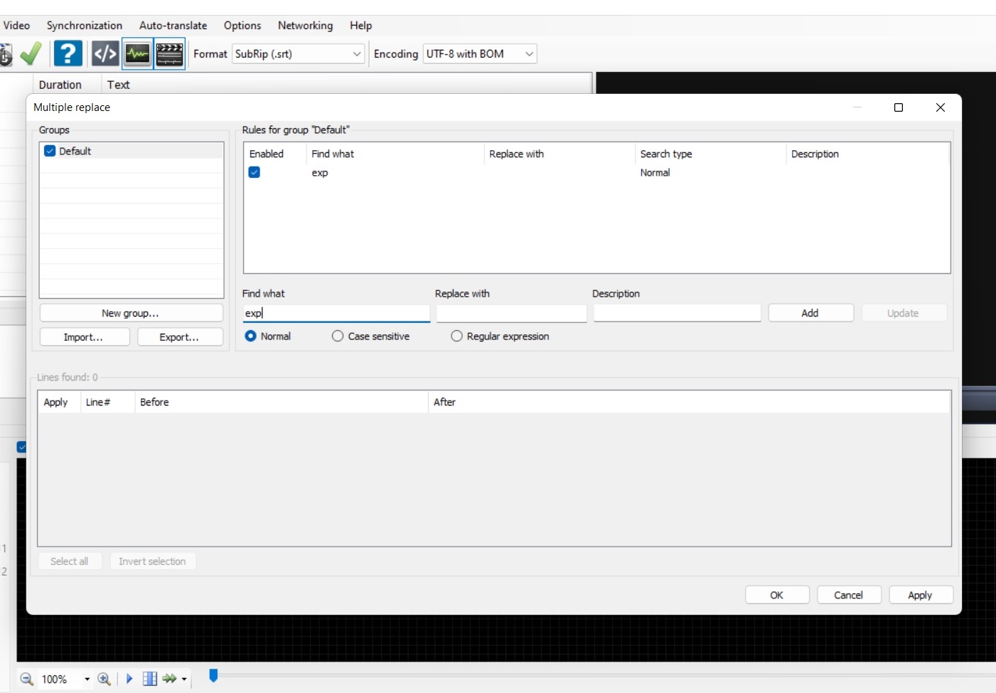 Feature Request (if not exist): Remove actors/effects in subtitle ...