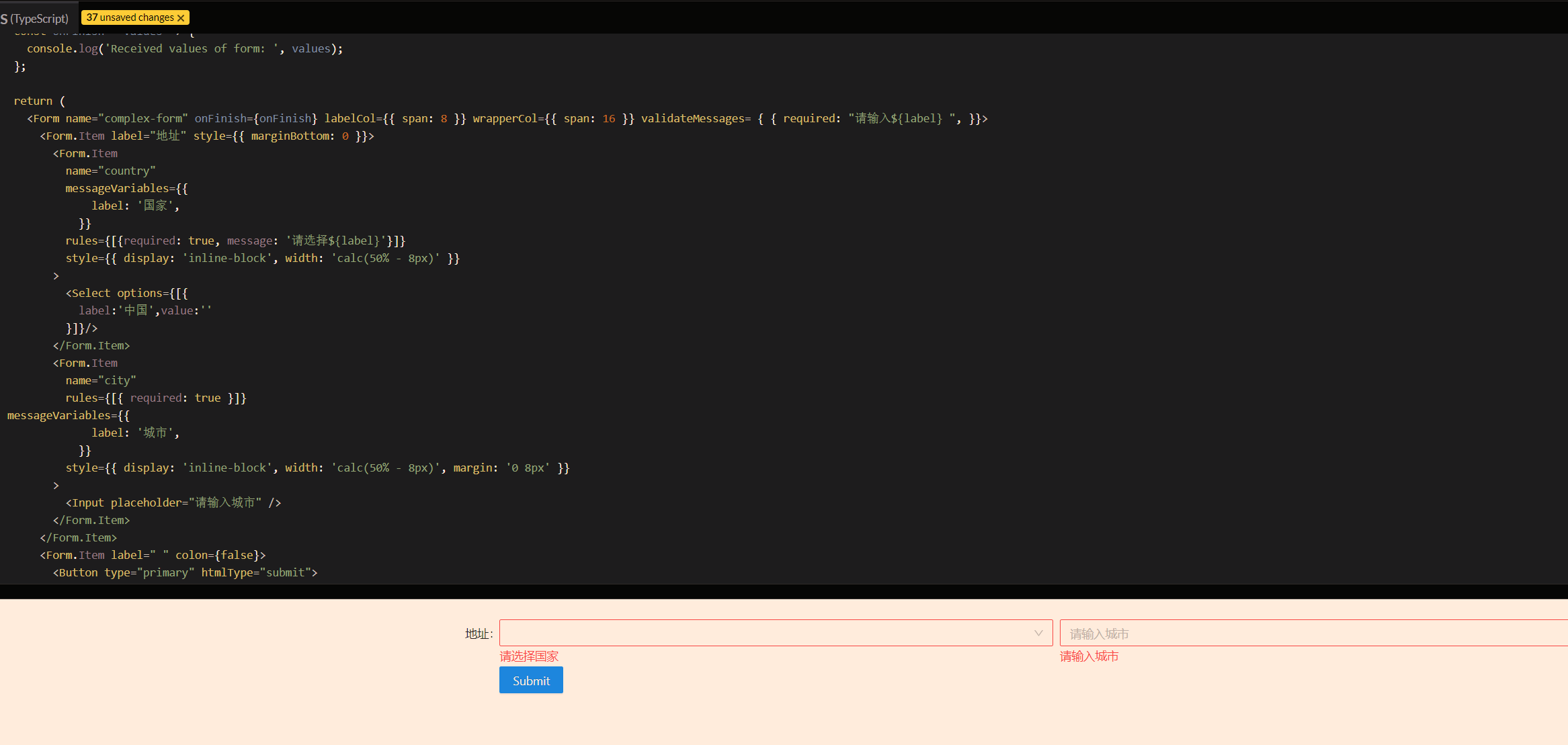 Documentation improvement - Form.Item messageVariables · Issue #32115 · ant-design/ant-design ...