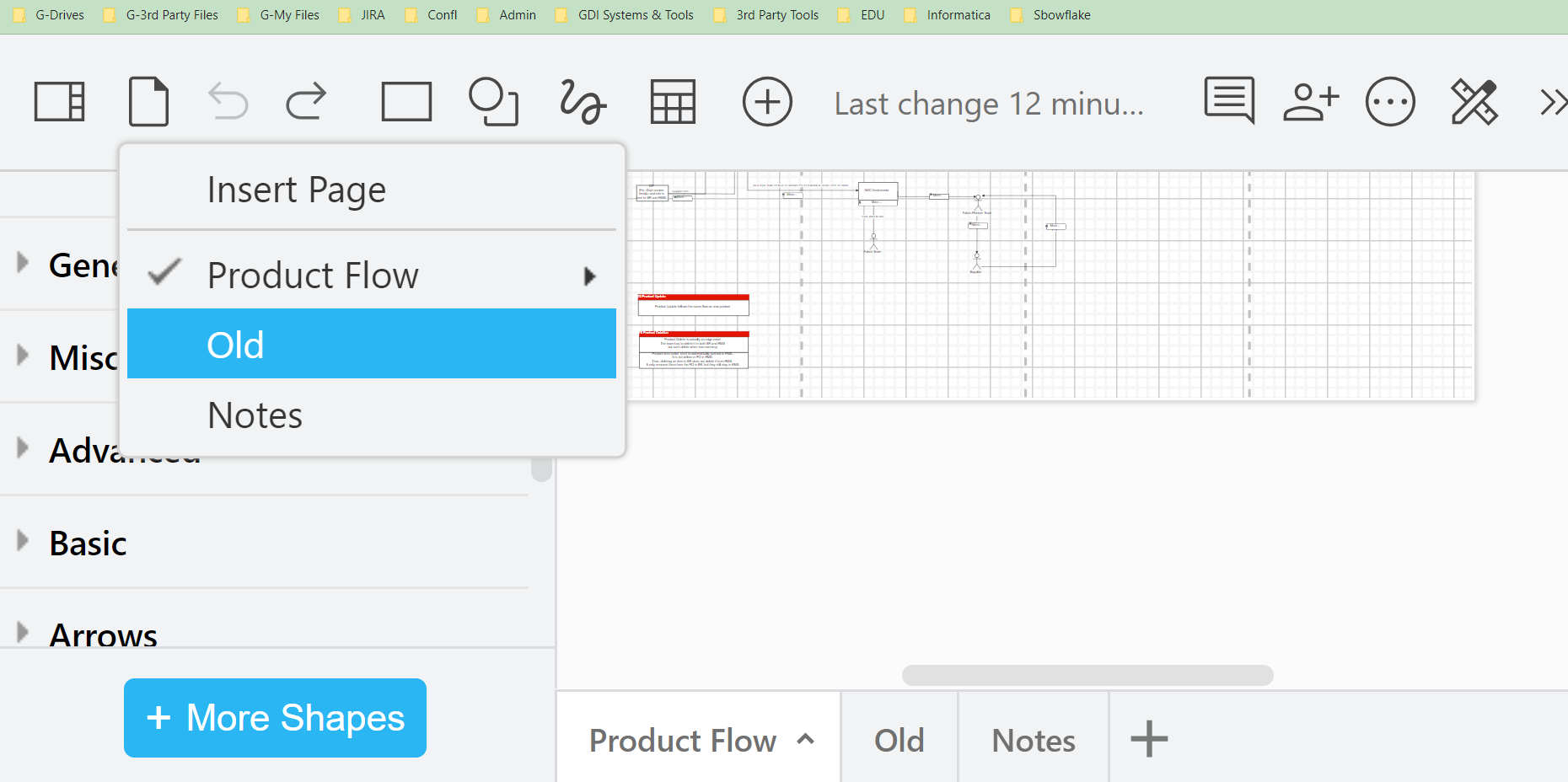 How to scale down / zoom out / reduce the size of the draw io service menu / UI - it it got huge ...