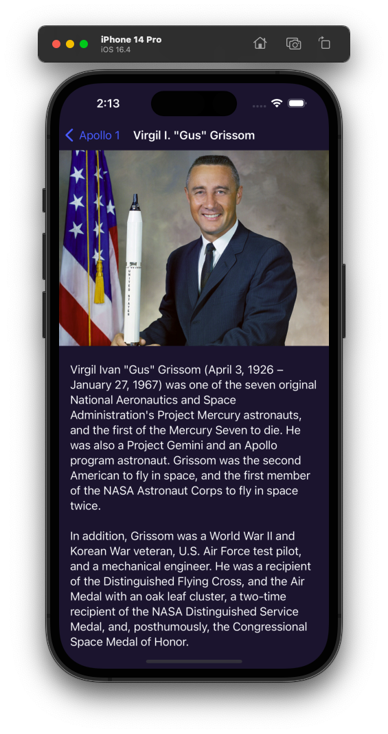 GitHub - git-Henrik/AstronautApp: iOS App where a user can select from a number of historical ...