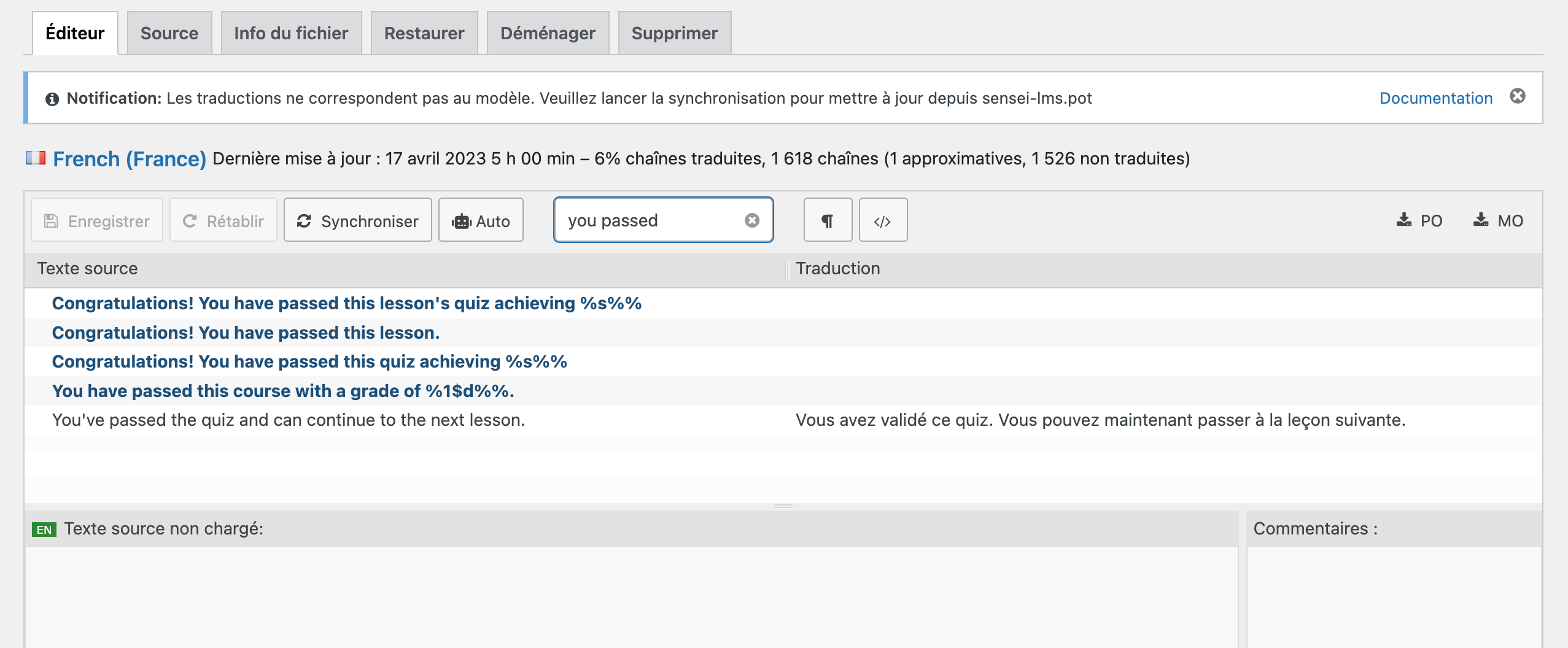 Texts for Email settings cannot be translated · Issue #6770 · Automattic/sensei · GitHub