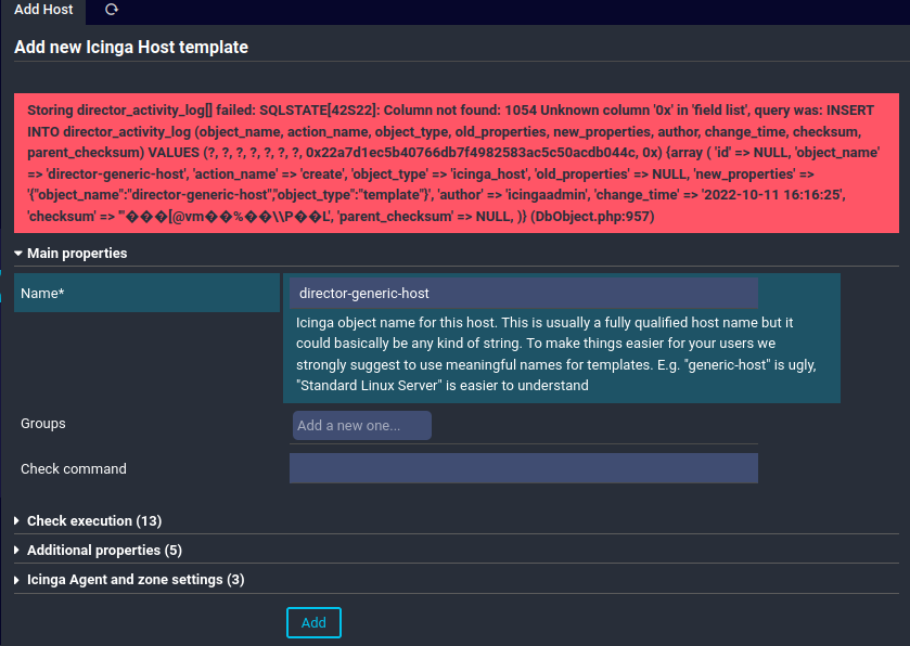 Unknown Column 0x In Field List On Initial Director Import · Issue 6797