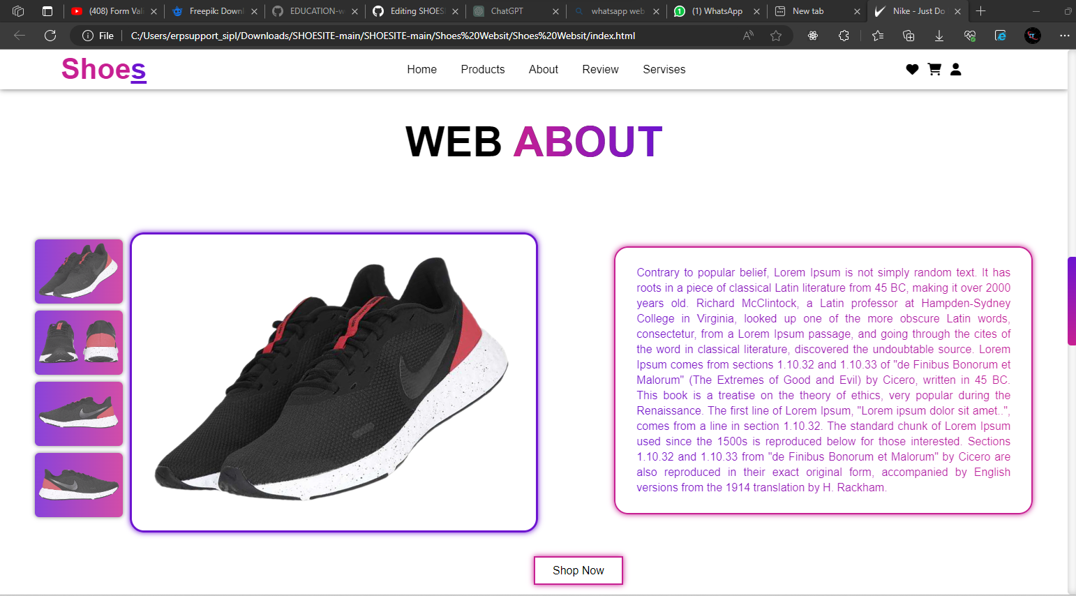 GitHub - KSKDhasan/SHOESITE: This repository is to develop a E-Commerce ...