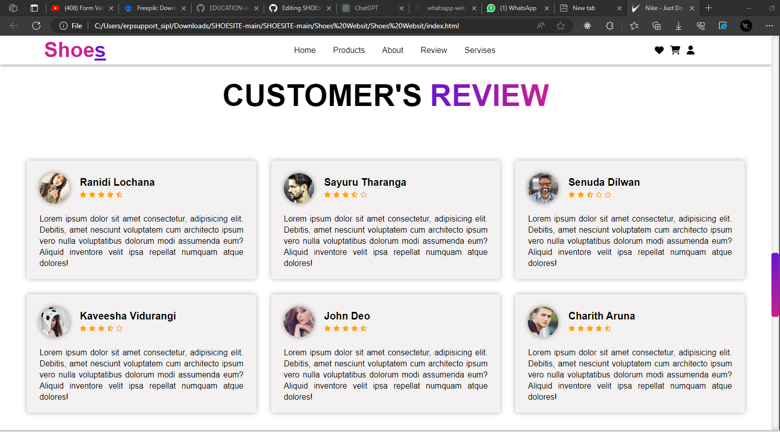 GitHub - KSKDhasan/SHOESITE: This repository is to develop a E-Commerce ...